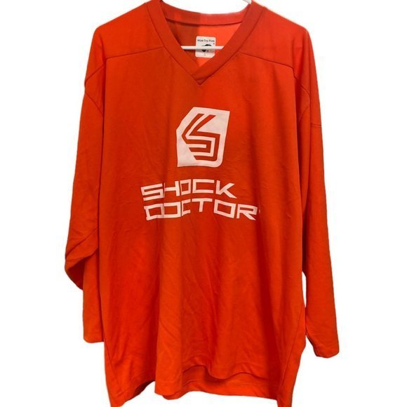 Shock Doctor | Shirts | Shock Doctor Orange Hockey Jersey | Poshmark
